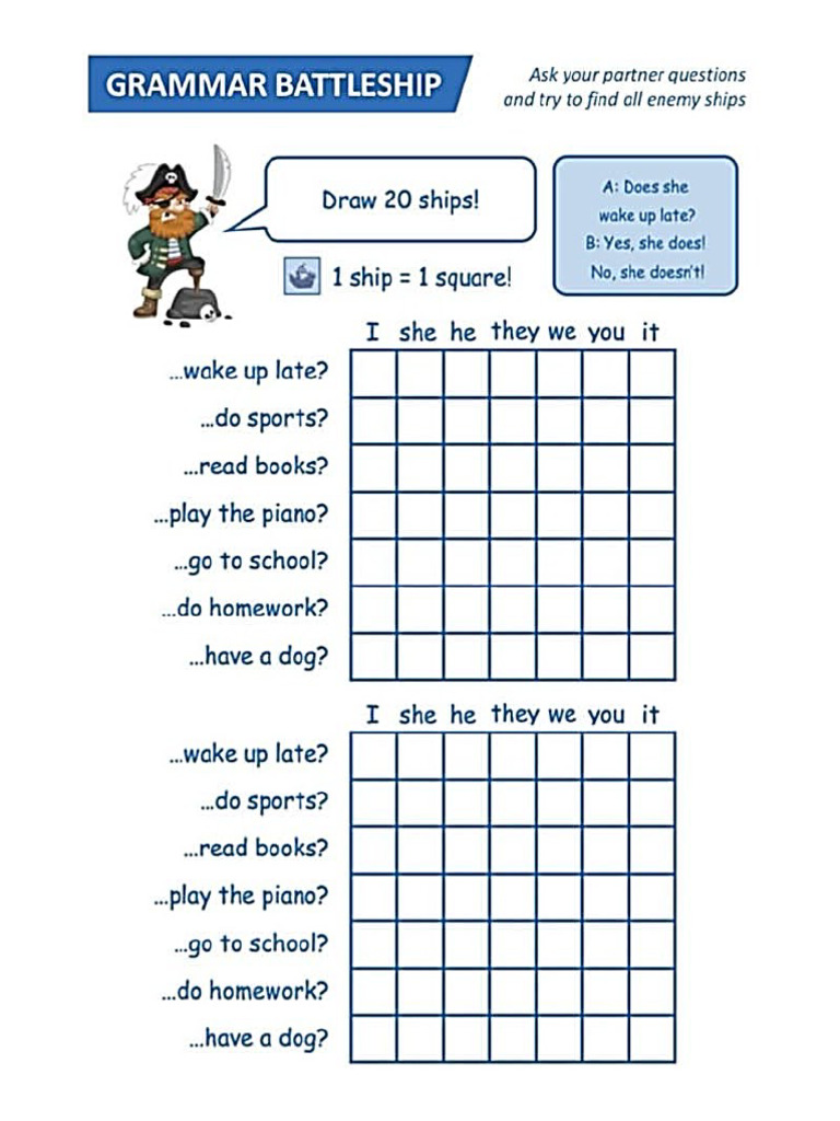 Batlle Ship Presen Simple | PDF