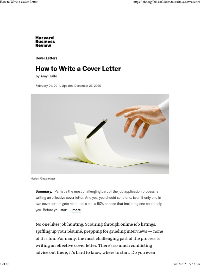 Effective Cover Letter Writing Tips | PDF | Résumé