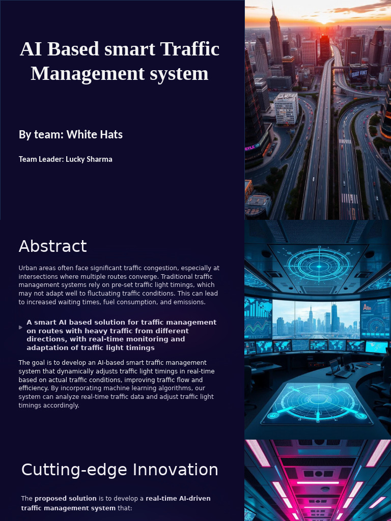 AI Based Smart Traffic Management System (1) | PDF | Traffic | Artificial Intelligence