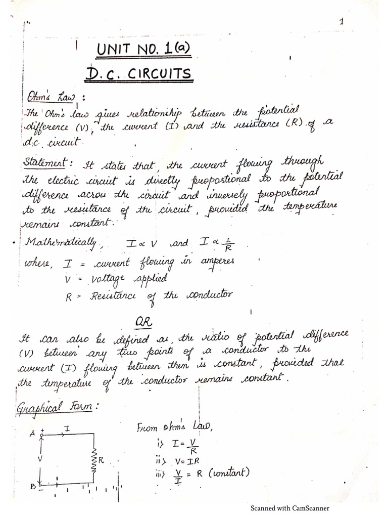 BEEE Unit 1 DC and Ac Circuit | PDF | Electrical Engineering | Electricity