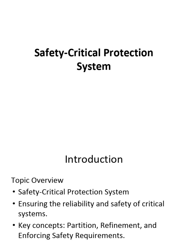 Safety-Critical Protection Systems Guide | PDF | System | Safety