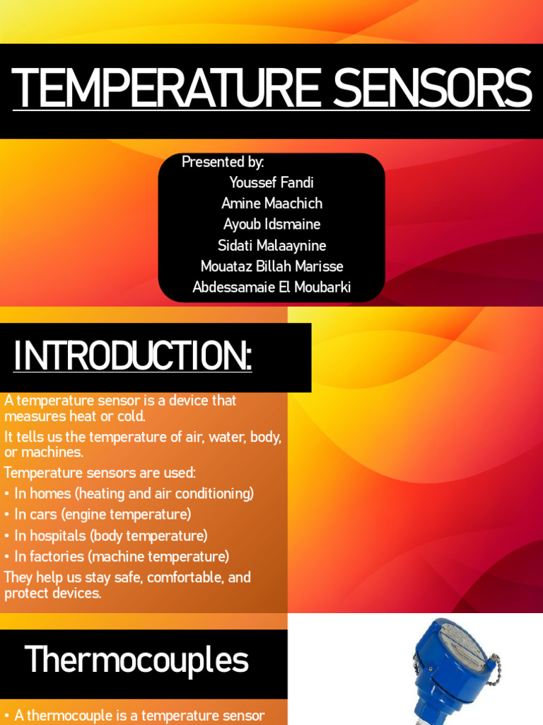Temperature Sensors | PDF | Thermocouple | Infrared