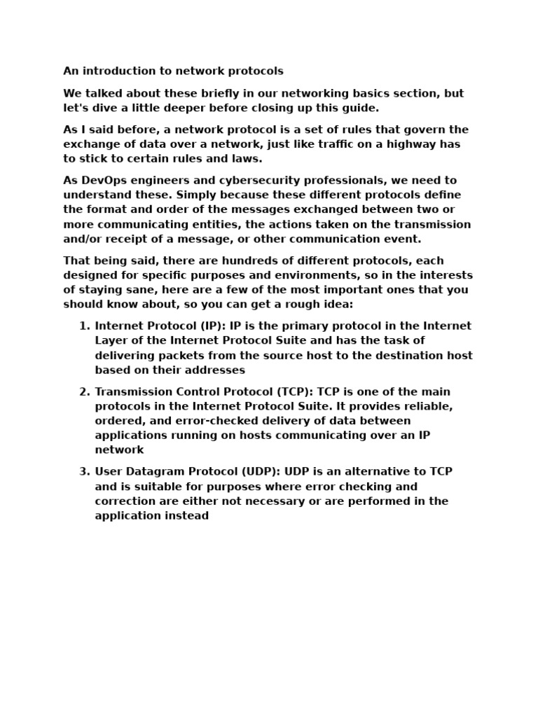 An Introduction To Network Protocols | PDF