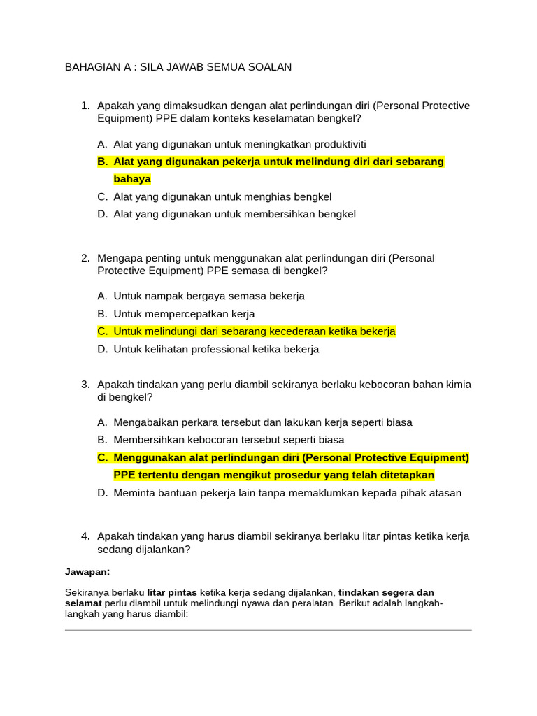 Soalan Set 1 Mekanikal-Jawapan | PDF