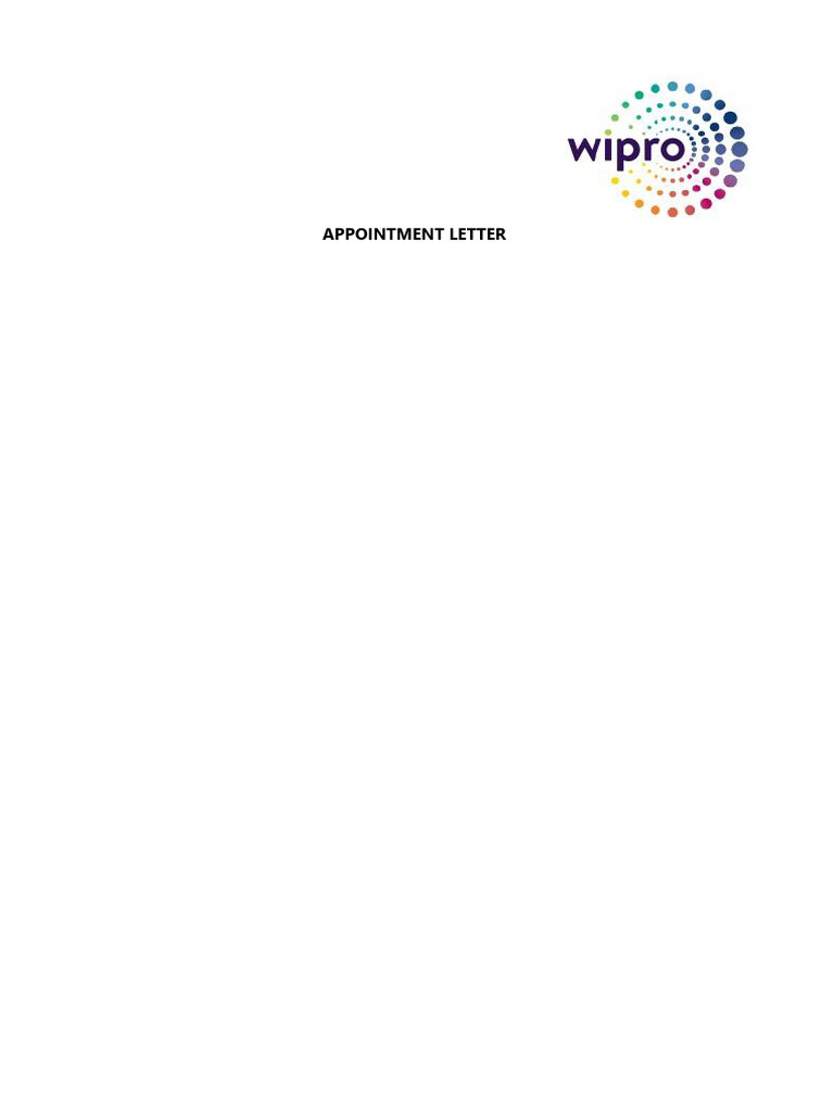 Wipro Appointment Letter | PDF | Legal Remedy | Justice