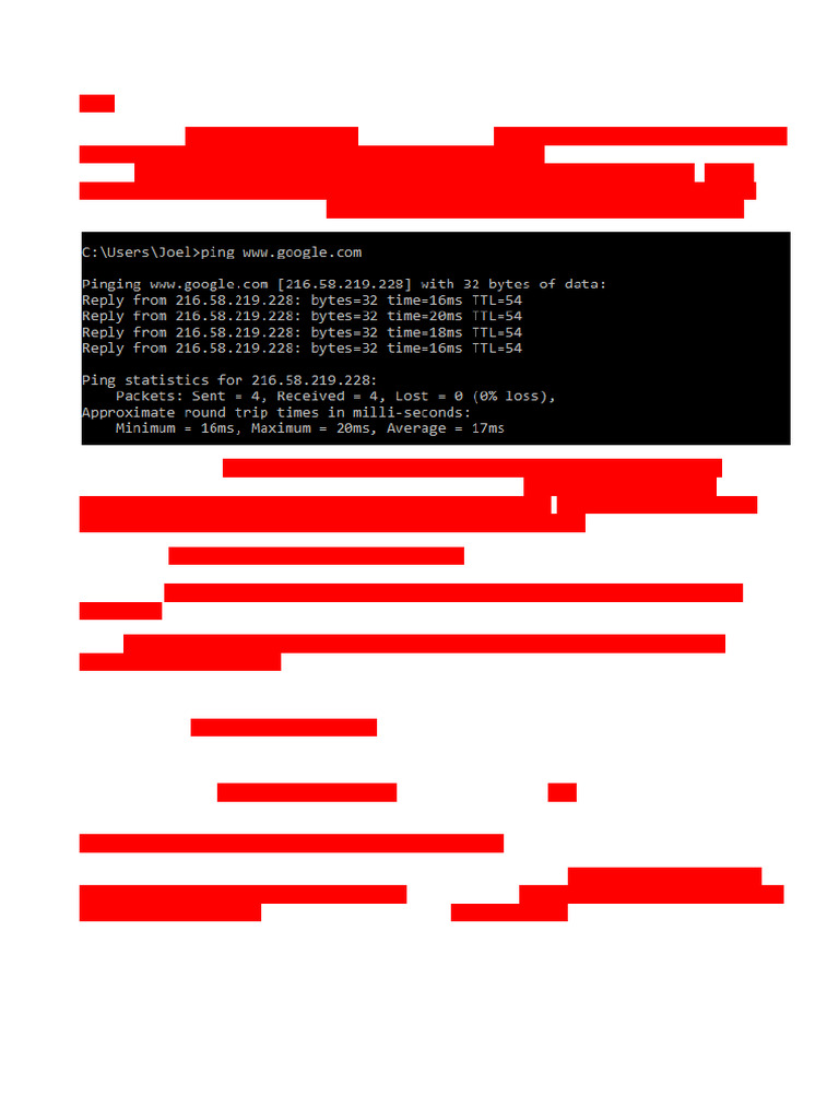COMANDOS DE RED | PDF | Protocolos de internet | Dirección IP