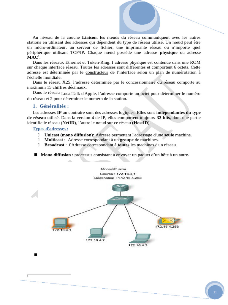 Types et classes d'adresses IP expliqués | PDF | Adresse IP ...