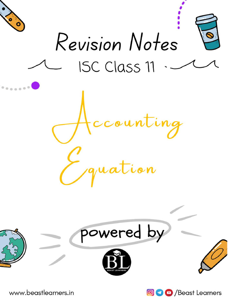 Isc 11 Accountancy Accounting Equation | PDF
