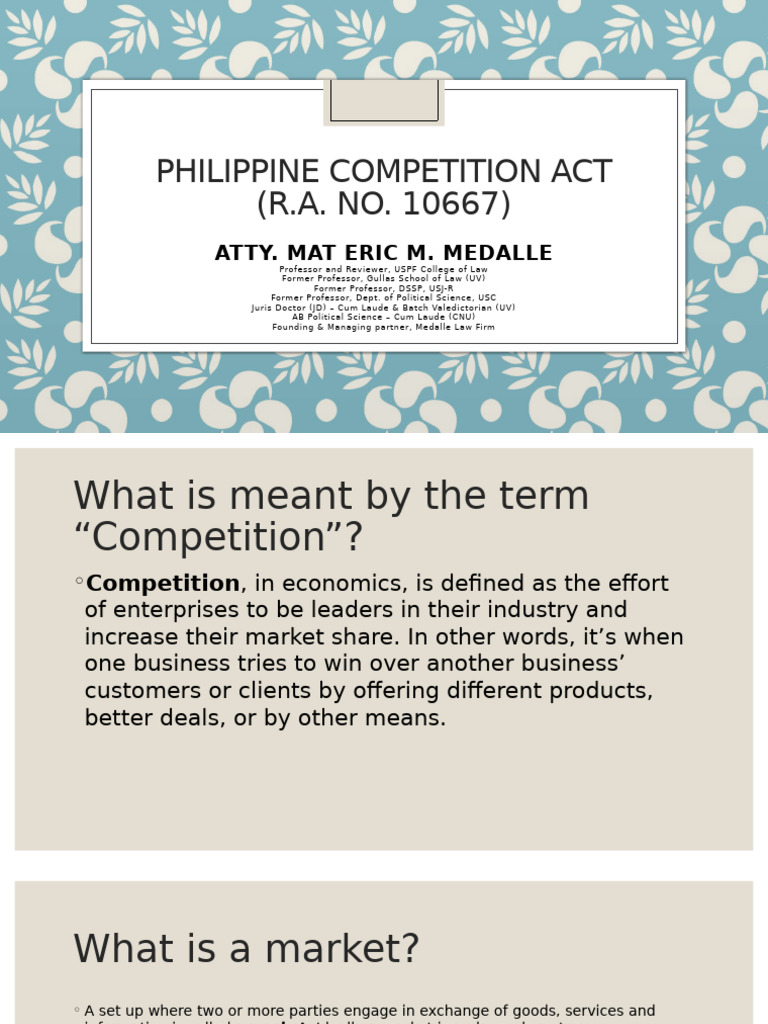 Philippine Competition Act | PDF | Sherman Antitrust Act | Subpoena ...