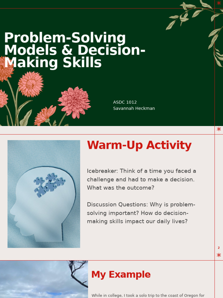Problem-Solving Models & Decision-Making Skills | PDF | Decision Making | Cognition