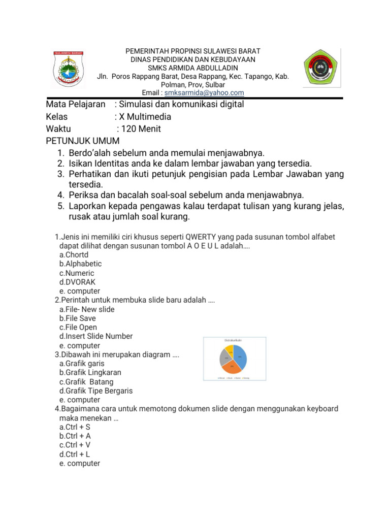 Soal Simulasi Digital X Multi | PDF