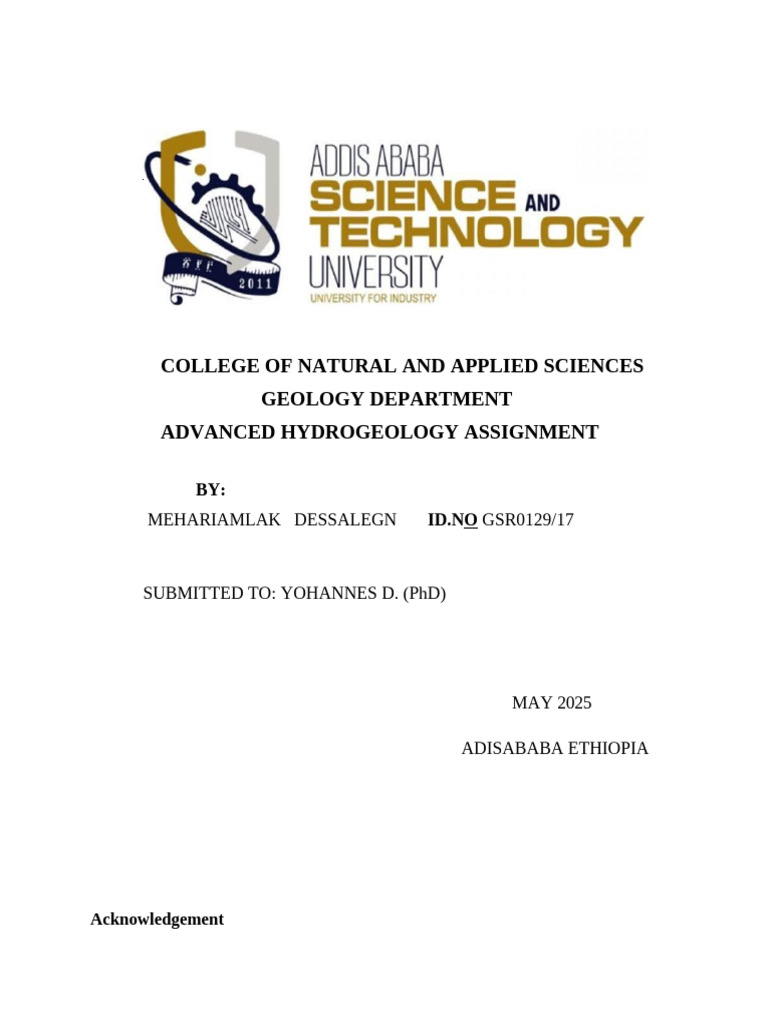 ADvanced Hydro Second Assignment | PDF | Hydraulic Engineering | Bodies ...