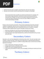 Primary and Secondary Colours Worksheet | PDF