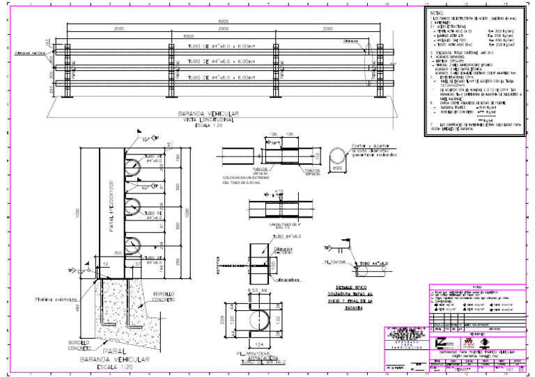 Baranda Vehicular en Bordillos 3 Tubos-Layout1 | PDF