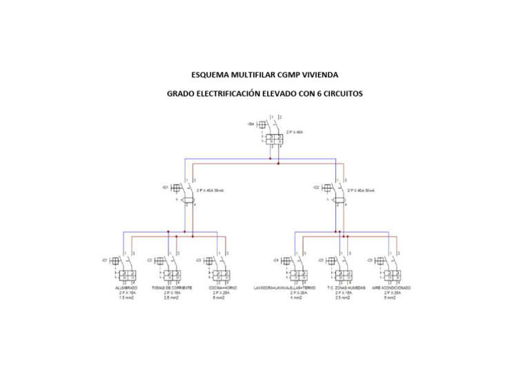 Esquema Multifilar CGMP Vivienda | PDF