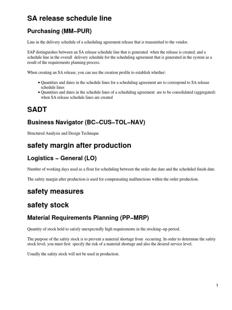 Sap Glossary | PDF | Sales | Renting