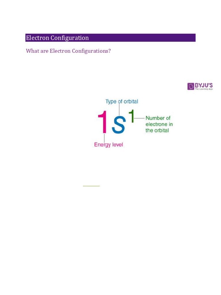 Electron Configuration Explain | PDF | Electron Configuration | Atomic Orbital
