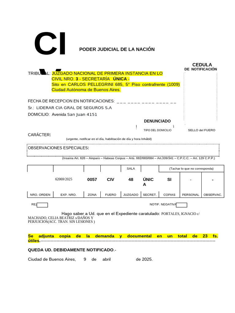 Cedula Civil. Modelo 2 | PDF