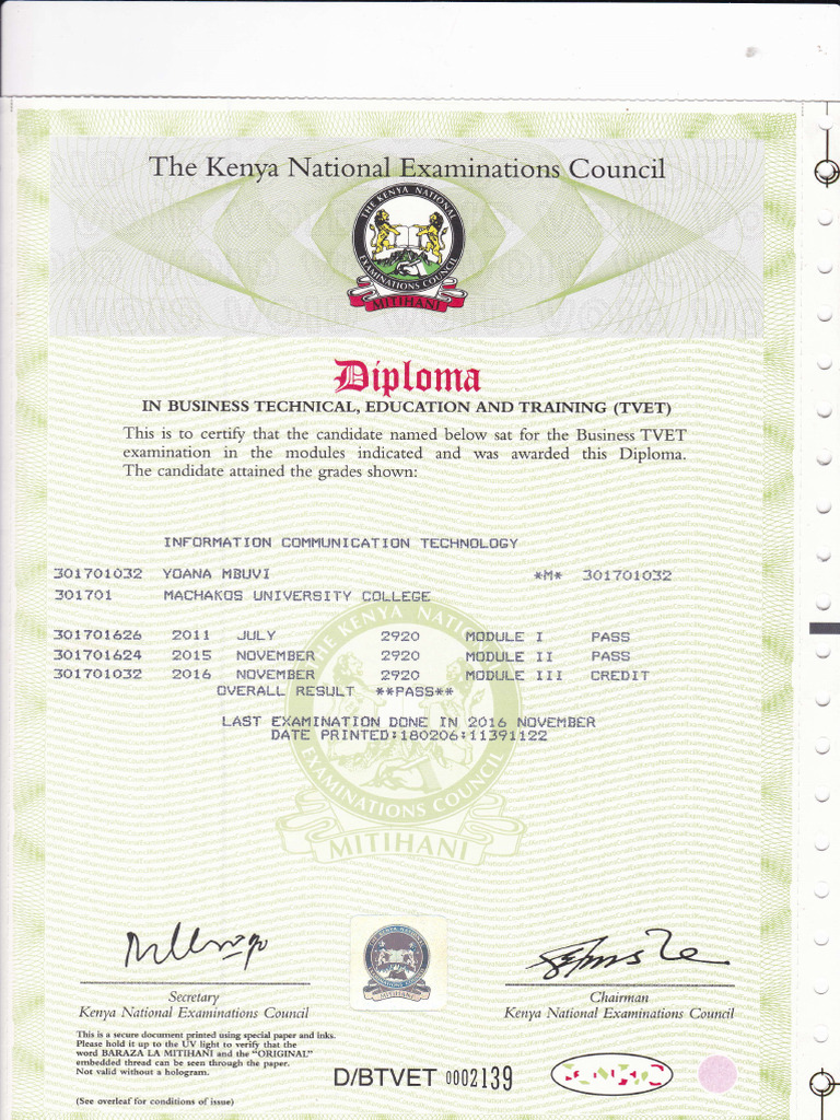 Diploma ICT Certificate | PDF