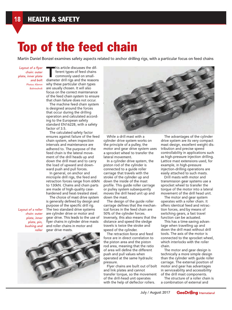 2017 - 07 - GDI - Top - of - The - Feed - Chain ARTICOLO CATENE | PDF | Drill | Gear