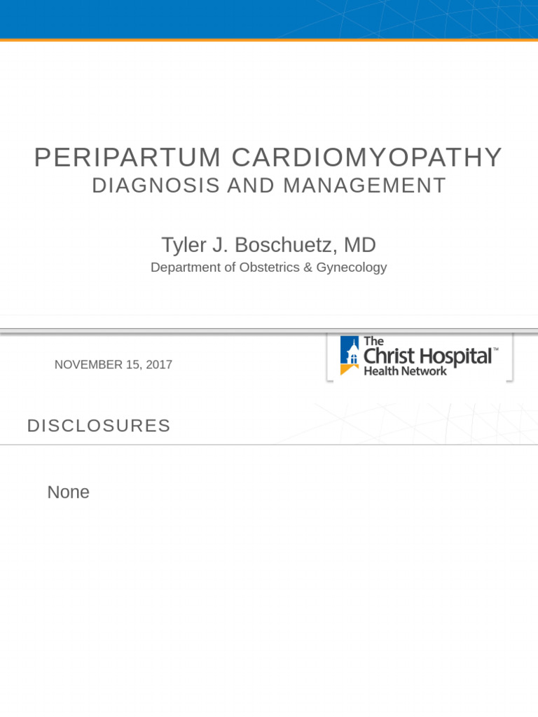 TCH M&M Nov 2017 Peripartum Cardiomyopathy | PDF | Heart Failure | Heart