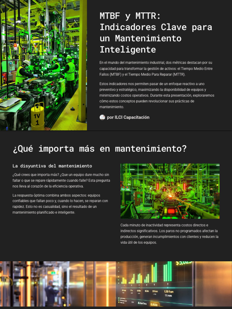 Qué Es El MTBF y El MTTR | PDF | Ingeniería de confiabilidad