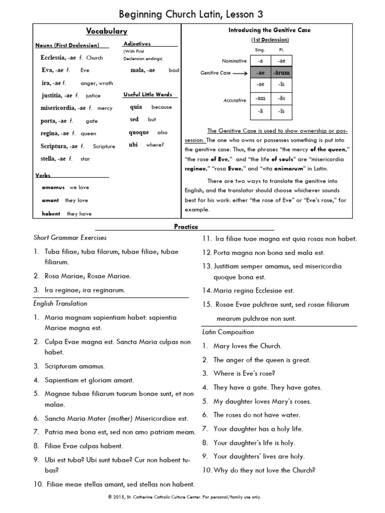 Beginner's Guide to Church Latin | PDF | Languages | Foreign Language ...