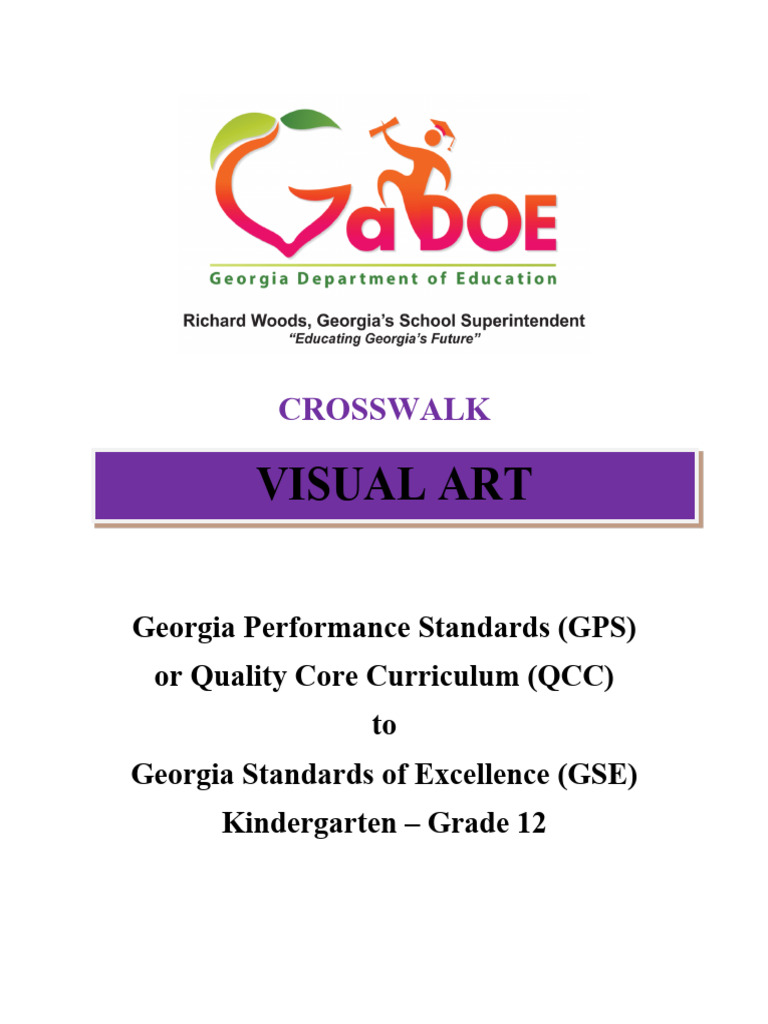 K 12 Crosswalk Visual Art GPS To GSE | PDF | Drawing | Composition ...