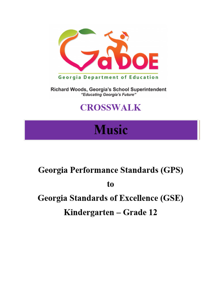 K 12 Crosswalk Music GPS To GSE | PDF | Rhythm | Singing
