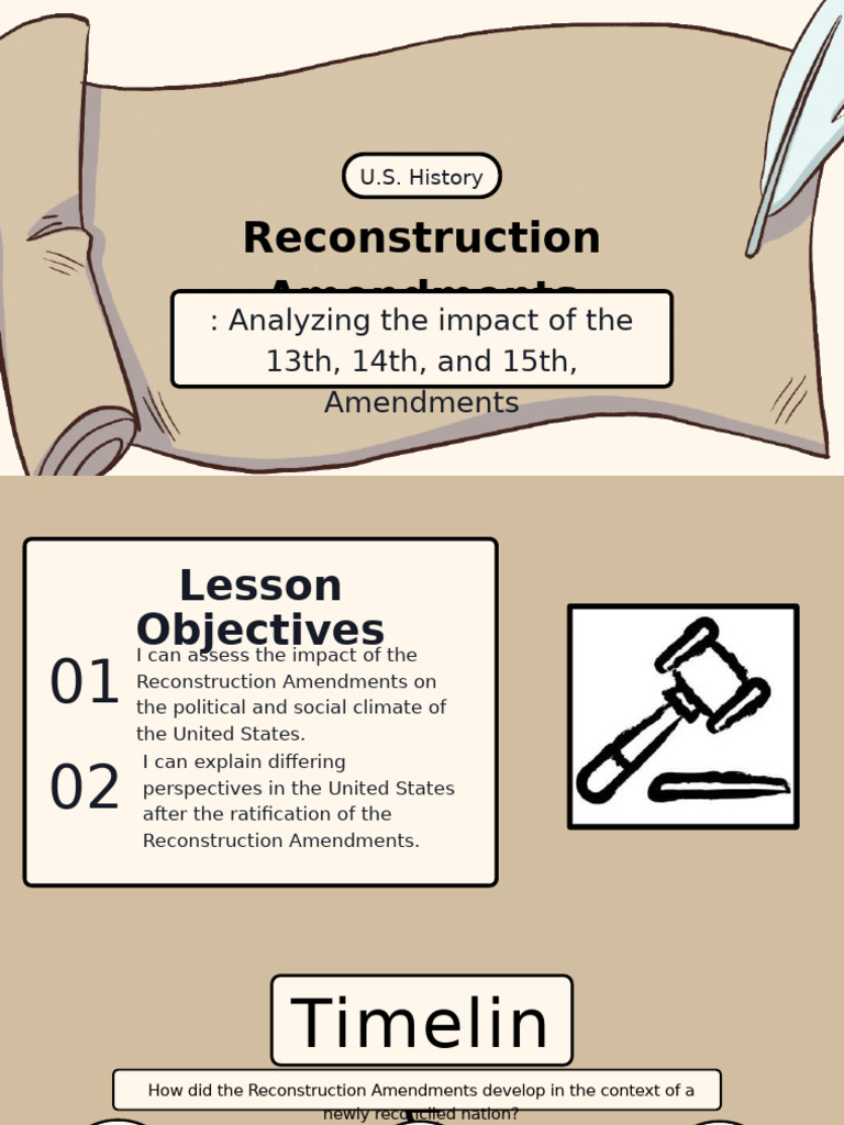 Reconstruction Amendments | PDF | Thirteenth Amendment To The United ...