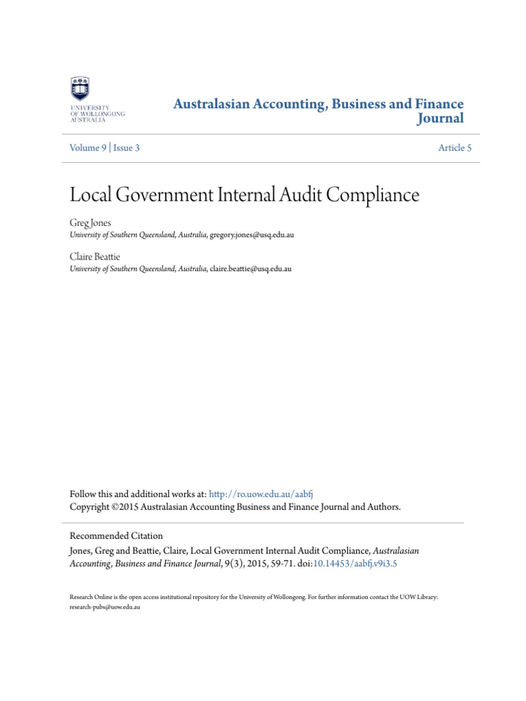 Local Government Internal Audit Compliance | PDF | Internal Audit | Audit