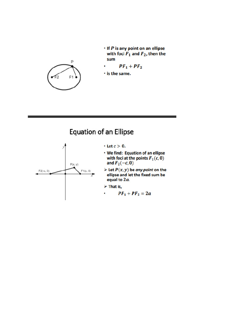 Notes On Ellipse | PDF