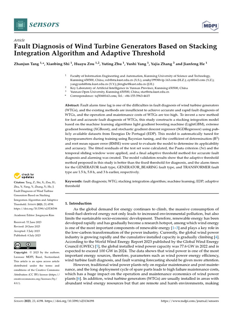 Sensors 23 06198 | PDF | Loss Function | Regression Analysis