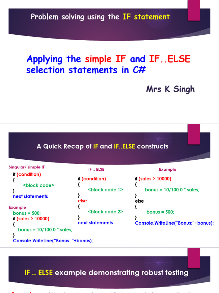 K Singh Slides Part2 | PDF | Computer Programming