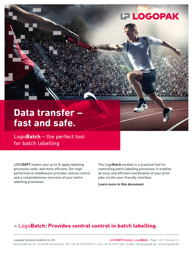 Factsheet LogoSoft LogoBatch en V01 1 | PDF | Microsoft Windows | Databases