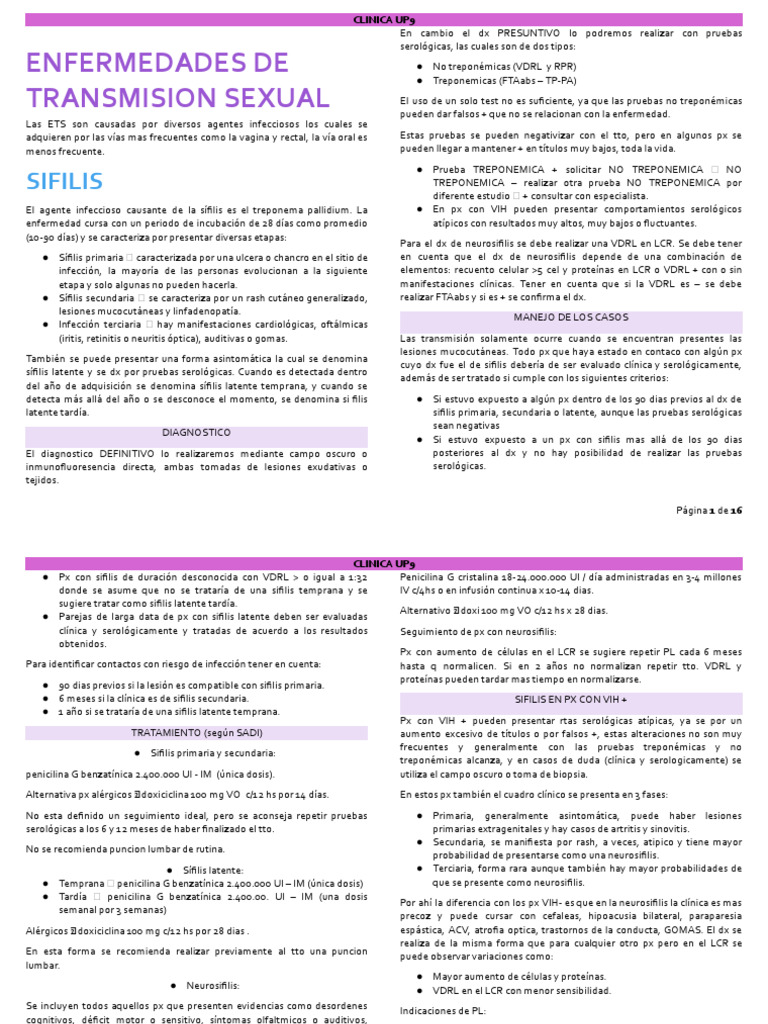 Resumen ETS | PDF | Virus | Medicina