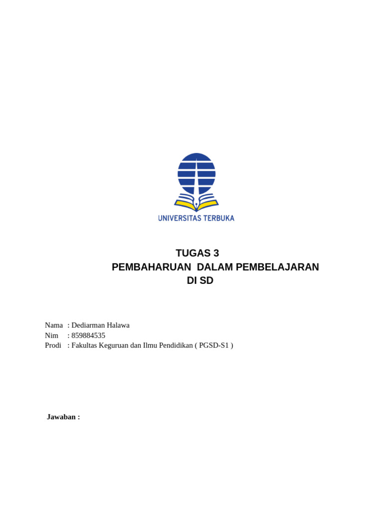 Pembaharuan Pembelajaran di SD | PDF