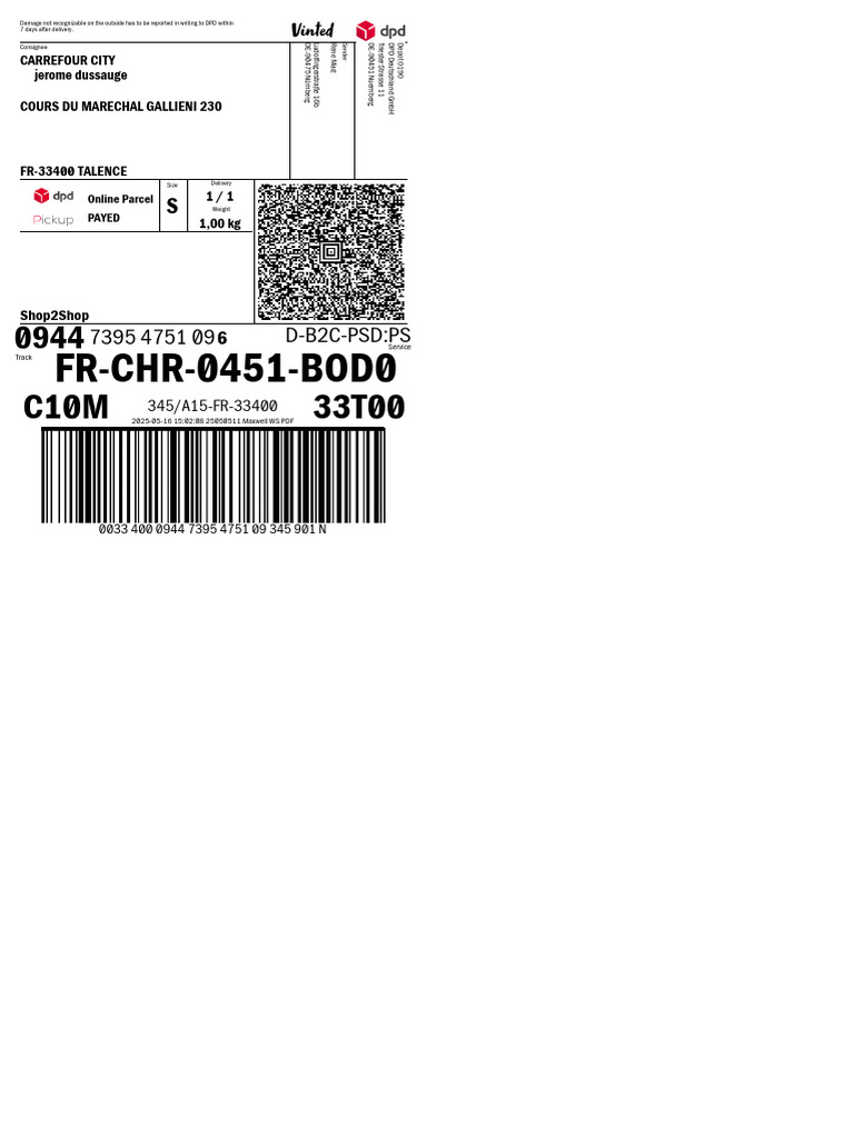 Vinted Label 13793382874 | PDF