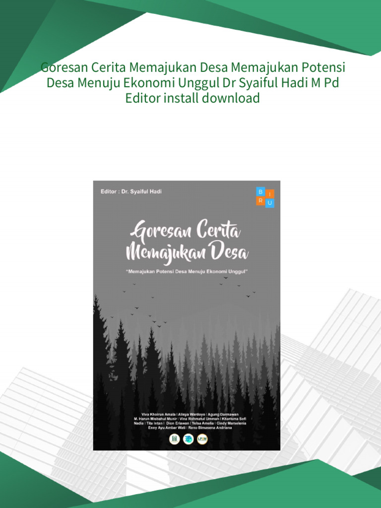 Goresan Cerita Memajukan Desa Memajukan Potensi Desa Menuju Ekonomi ...