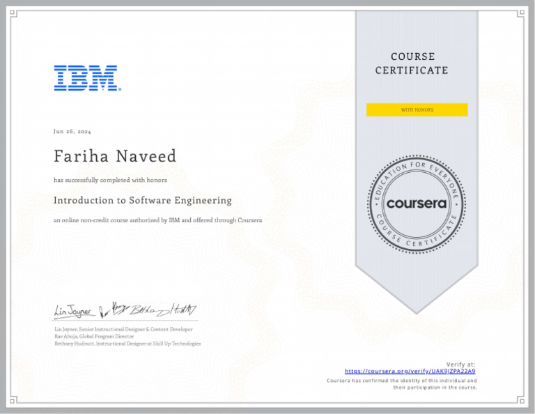 Coursera Certificate | PDF