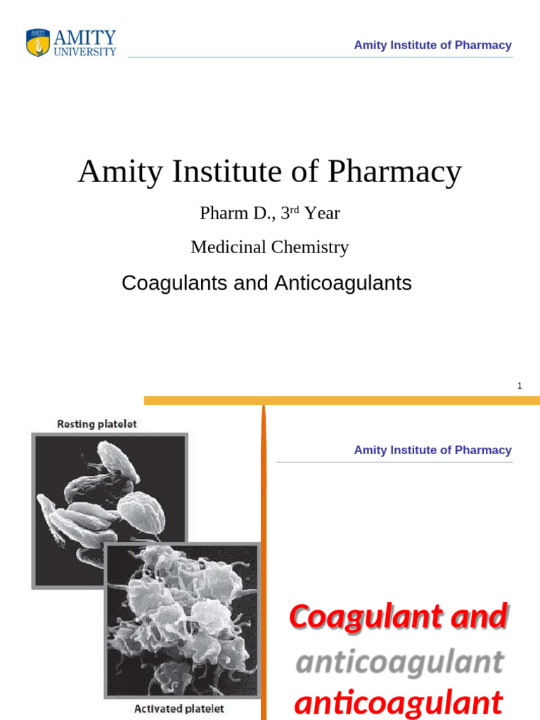 5-Coagulants and Anticoagulants | PDF | Coagulation | Thrombosis