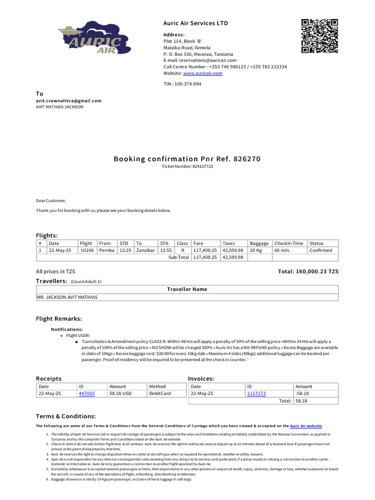 8-Web Confirmation-826270 | PDF | Baggage