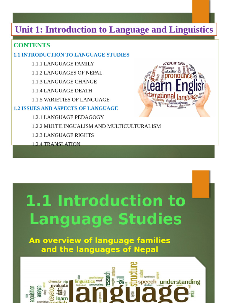 Unit-1-Introduction To Language Studies Detailed | PDF ...