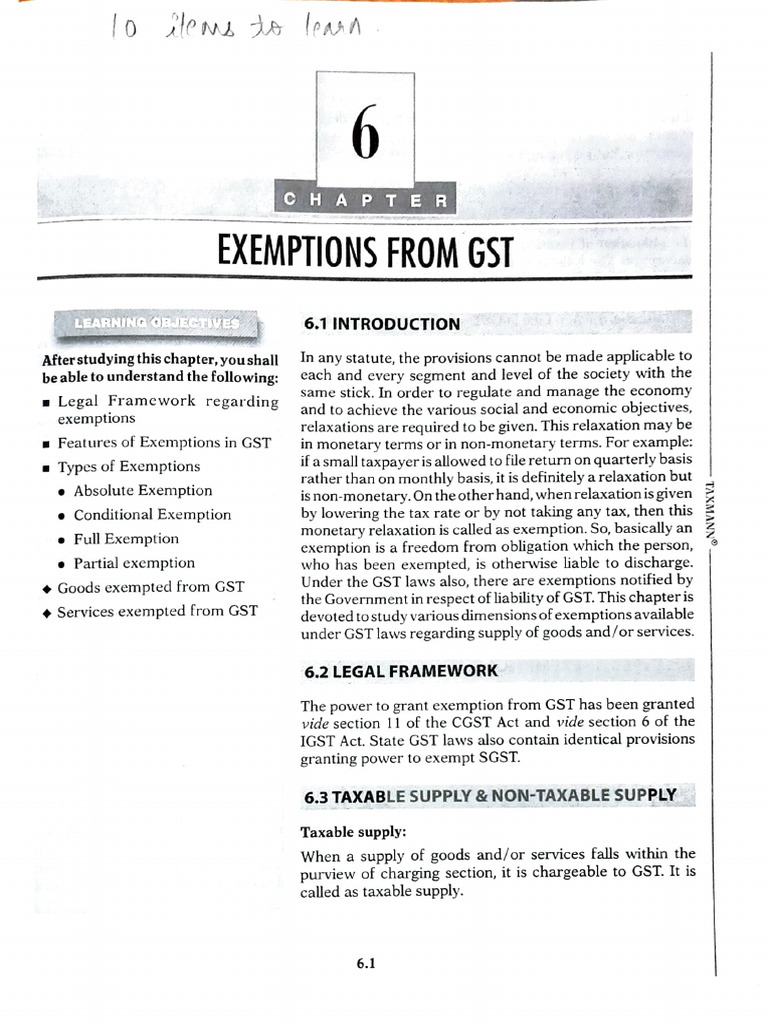 Exemptions From GST (Services) | PDF