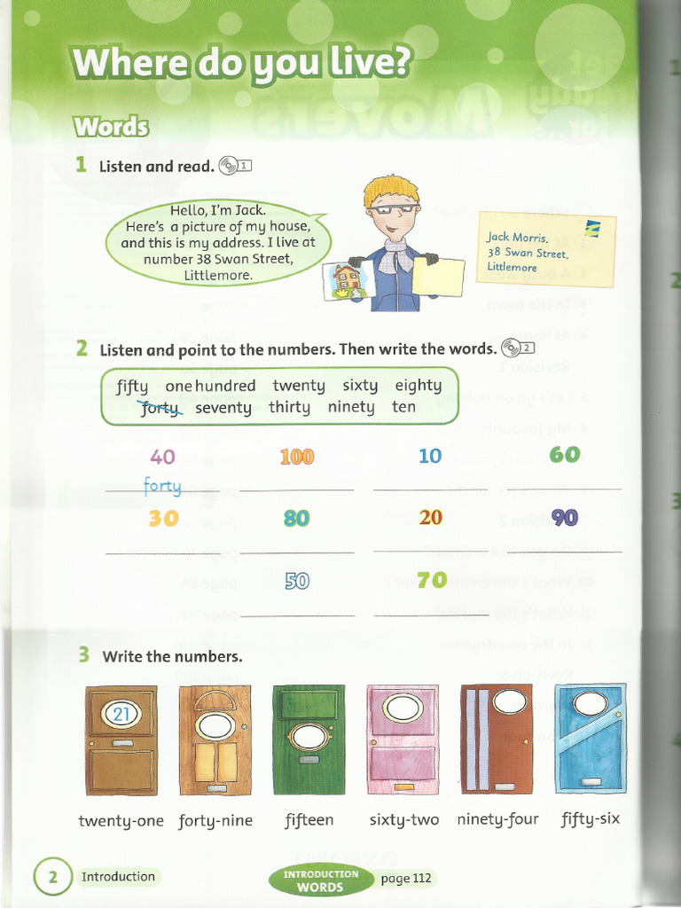 Unit 1where Do You Live Ordinal Numbers | PDF