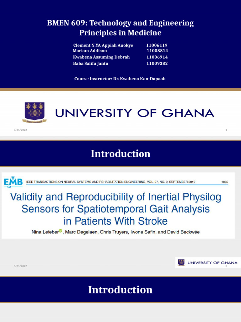 BMEN 609 Article Review Group1Paper-Inertial Physilog Sensors-1 | PDF ...