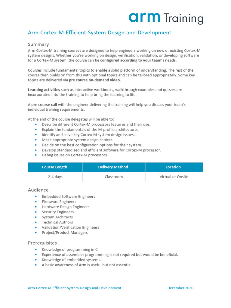 Arm-Cortex-M-Efficient-System-Design-and-Development (1) | PDF | Booting | Computer Programming