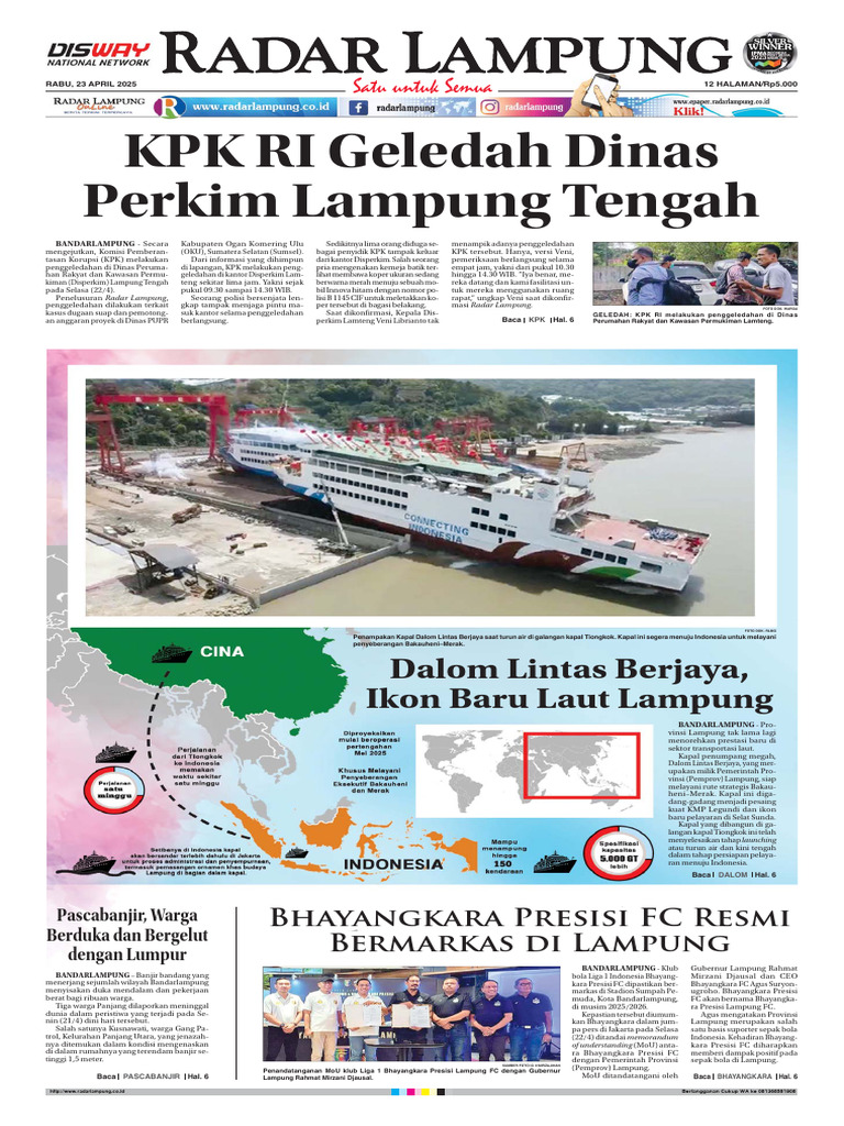 Radar Lampung, 23 April 2025 | PDF
