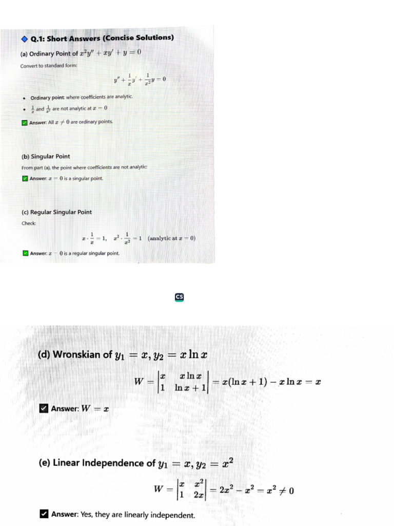 Important differential equation notes hlepfull | PDF