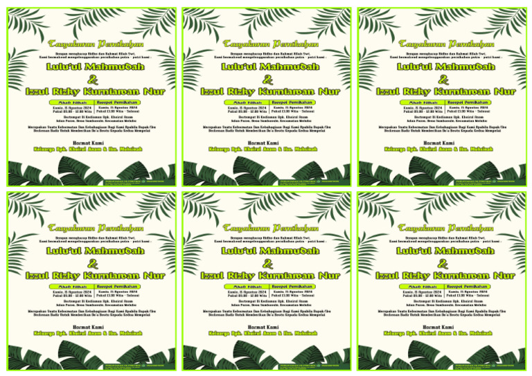 Undangan Punjungan Uung | PDF